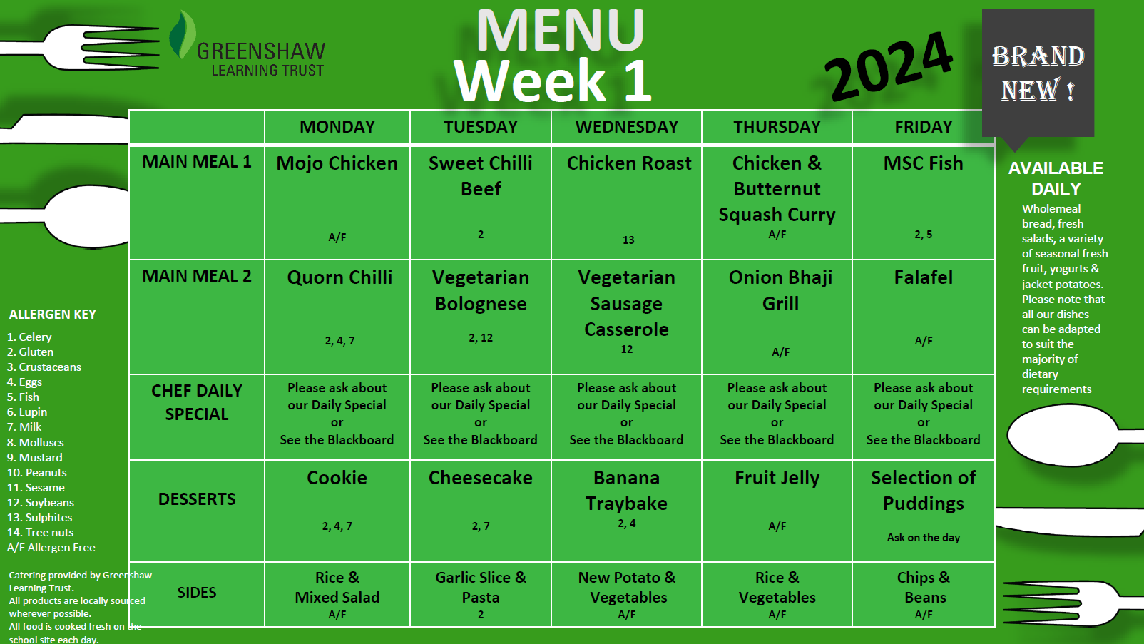 Canteen Menus - Holmleigh Park High School