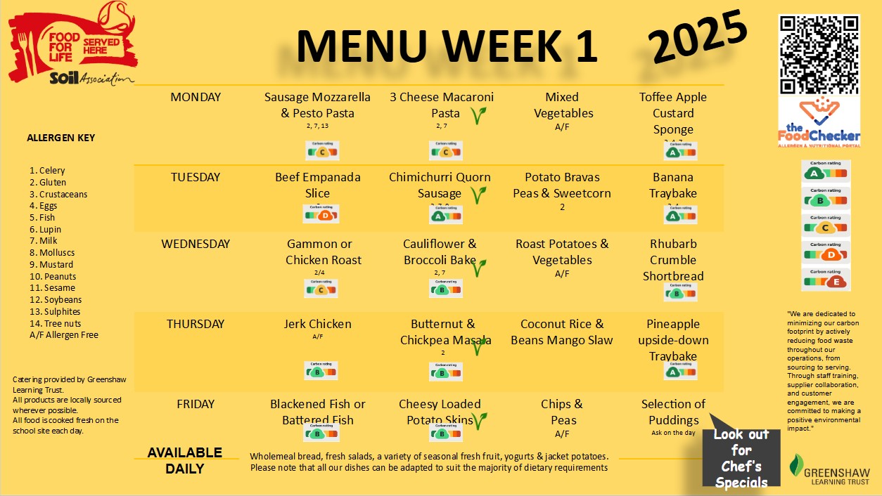 Canteen Menus - Holmleigh Park High School