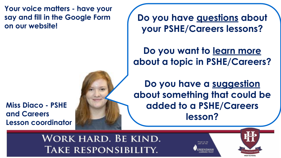 PSHE and Careers Signposting Information - Holmleigh Park High School